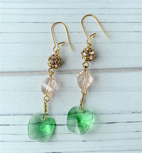 Granny Smith Swarovski Crystal Drop Earring Lenora Dame