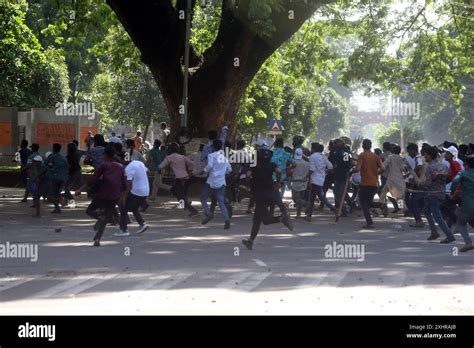 Anti Quota Protesters And Students Backing The Ruling Awami League