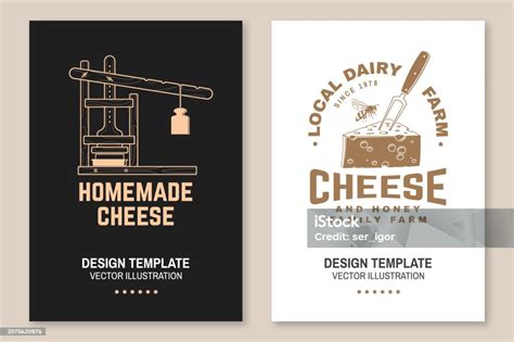 Desain Poster Peternakan Sapi Perah Lokal Template Untuk Logo Desain