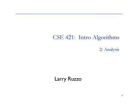 Intro Algorithms Analysis Lecture Notes Algorithms And Programming