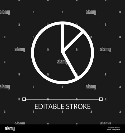 Circle Chart Pixel Perfect White Linear Ui Icon For Dark Theme Stock Vector Image And Art Alamy