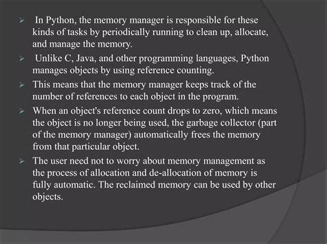 Memory Management In Python Pptx Operating Systems Computer Software And Applications