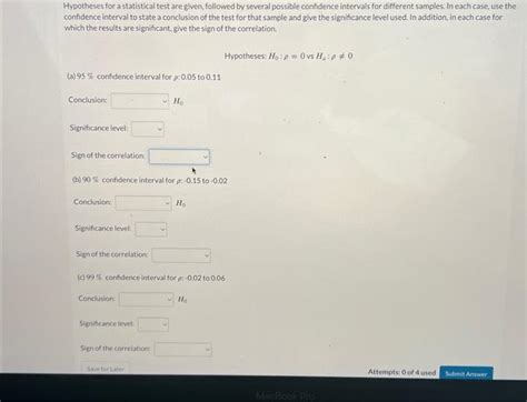 solved hypotheses for a statistical test are given followed