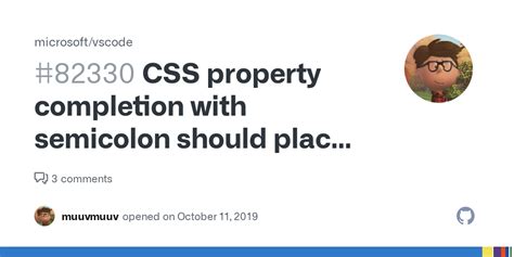 Css Property Completion With Semicolon Should Place Cursor At The End After Inserting Value