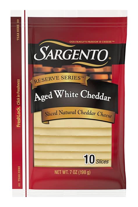 Sargento Reserve Series Sliced Aged White Natural Cheddar