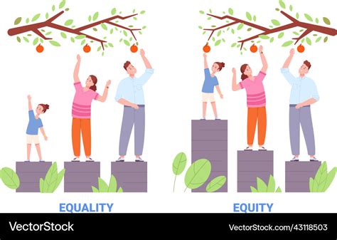 Equality And Equity Equal Human Rights Social Vector Image