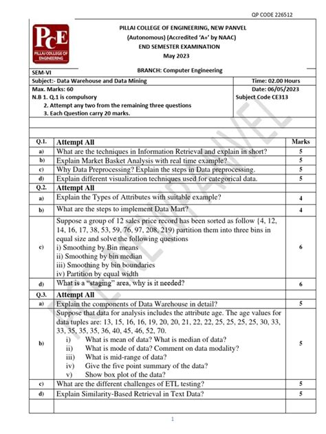 Data Wrehouse And Data Mining Pdf Information Technology Applied Mathematics