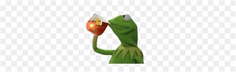Kermit Sipping Tea Sticker Png Download Kermit Meme Png 43 Off