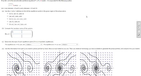 Solved If We Let X Theta The Second Order Pendulum