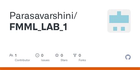 Github Parasavarshini Fmml Lab