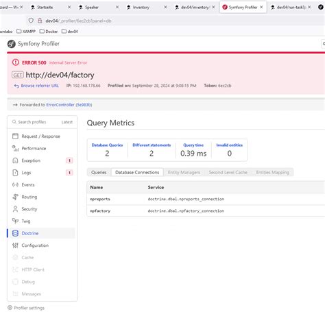 Php Table Not Found Error When Querying Second Database Connection Stack Overflow