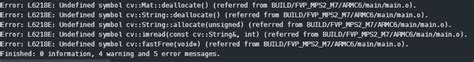 Image Processing Library Opencv Is Giving Linking Errors While Compiling With Mbed Os 5152