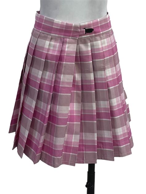 Barbie Pink Plaid Pleated Skirt Refash Refash Malaysia