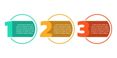 숫자와 원이 있는 3단계 또는 옵션 정보 그래픽 현대적인 비즈니스 프로세스 설계 타임라인 인포그래픽 프레젠테이션 워크플로 레이
