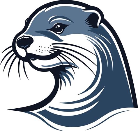 A Bold Stylized Illustration Of An Otters Head Perfect For Branding