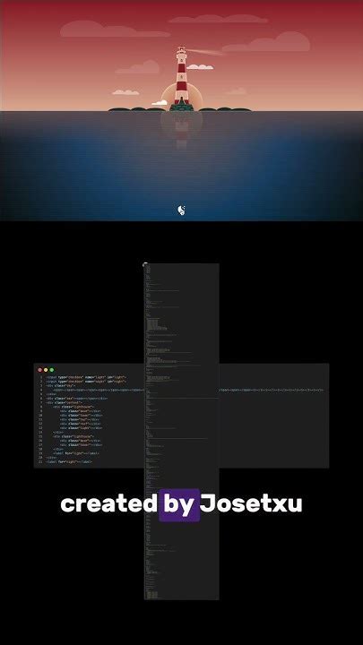 Css Only Lighthouse Illustration With Theme Switch Best Codepen Designs Youtube