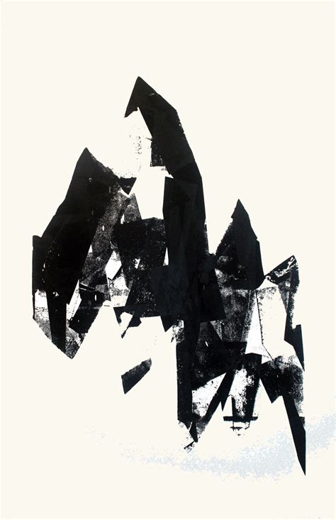 Abstract Expressionism Art Black And White Paper Collage