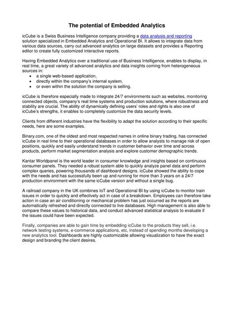 Ppt The Potential Of Embedded Analytics Powerpoint Presentation Free