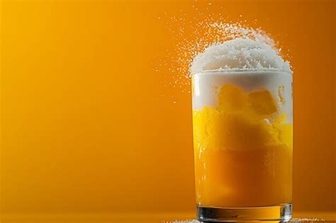 Premium Photo Orange Juice Float Cocktail Drinks