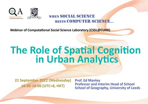 12th Csslcuhk Webinar The Role Of Spatial Cognition In Urban