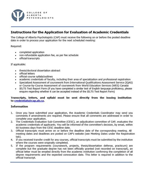 Credentials Application Instruction Page October 2024 1 Pdf