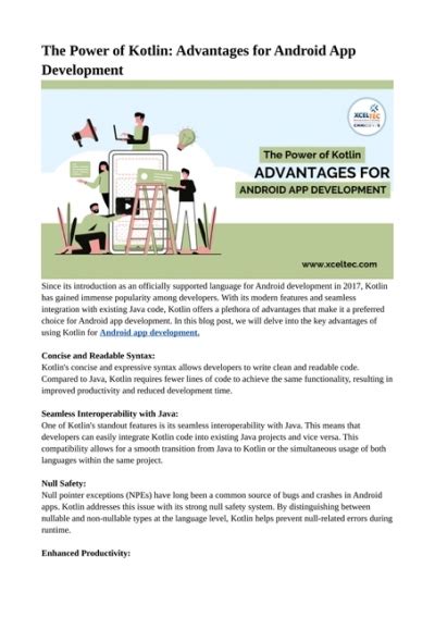 Unlocking The Power Of Kotlin In Android