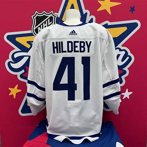 41 Denis Hildeby 2023 24 White Set 1 Bench Worn Sweater W 2024 Asg