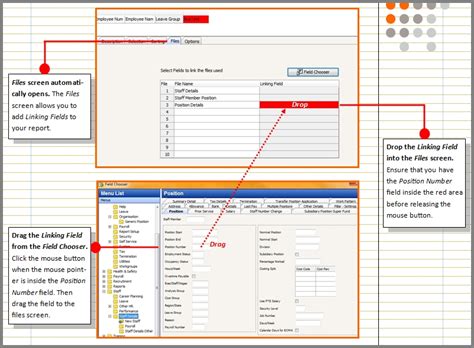 linking files in chris21 reports