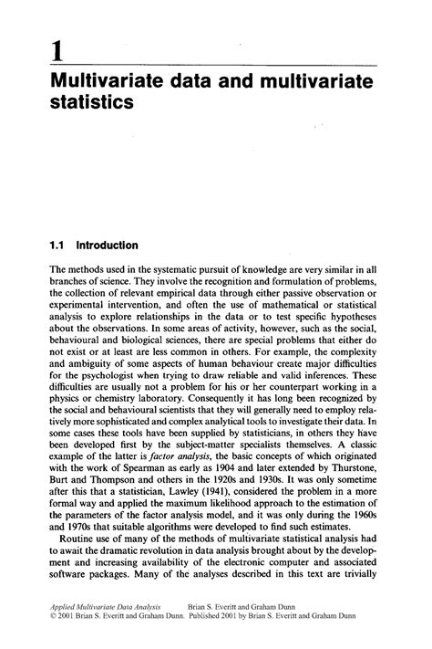 Everitt 2013 Applied Multivariate Data Analysis Brian S Everitt And Graham Dunn © 2001 Brian
