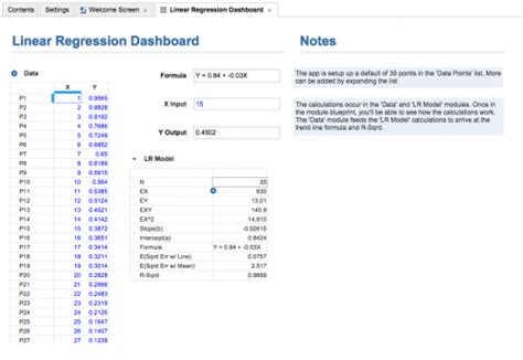 Linear Regression Example Anaplan Support