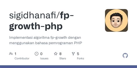 Github Sigidhanafi Fp Growth Php Implementasi Algoritma Fp Growth