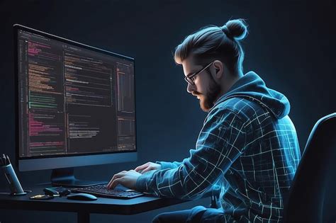 Premium Photo Programmer Engineering And Coding Programmer Working On