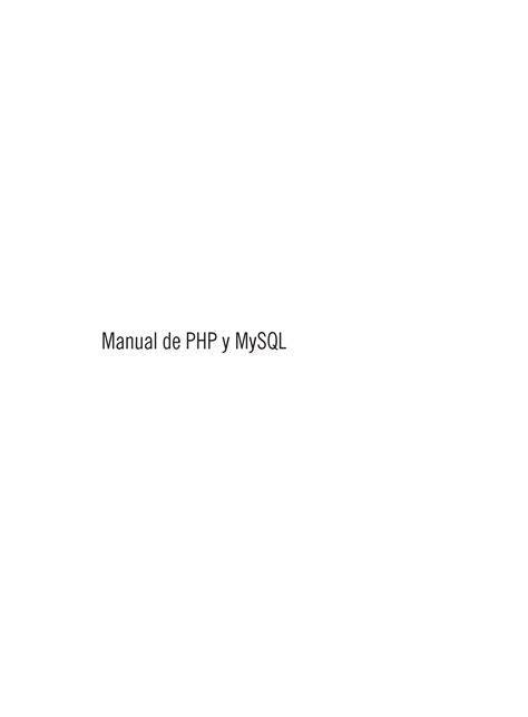 Manual De Php Y My Sql Asdaad Manual De Php Y Mysql Agradecimientos