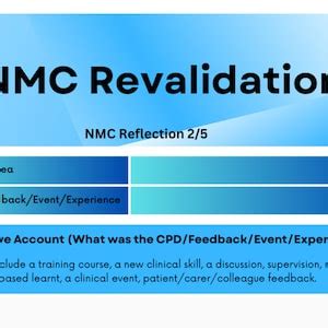 NMC Revalidation 5 Reflective Blank Template Accounts Etsy UK
