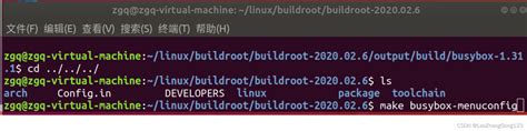 Linux第60步“buildroot”构建根文件系统第2步配置“buildroot下的busybox”并测试“buildroot”生成的根文件系统buildroot 配置busybox