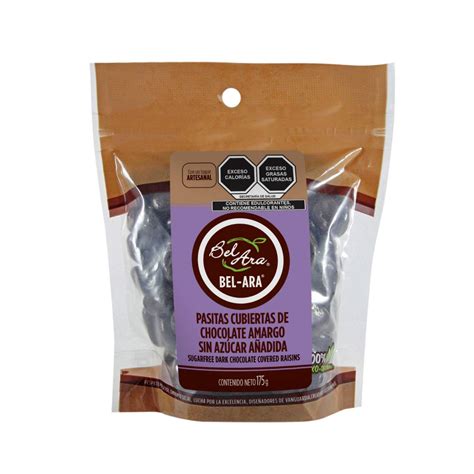 Belara Pasita Chocolate Semiamargo Sin Azúcar 175 Gr