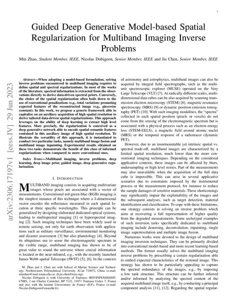 guided deep generative model based spatial regularization for multiband
