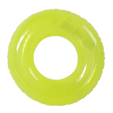 30 Inch Inflatable Bright Yellow Swim Ring Tube Pool Float For Ages 4