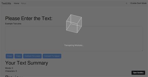 Textutils Codesandbox