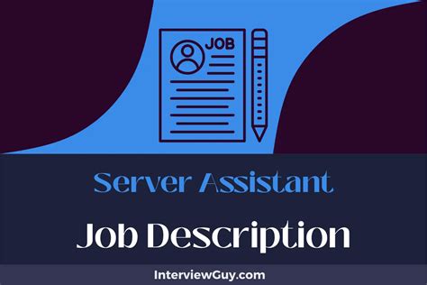 Server Assistant Job Description Updated For 2025