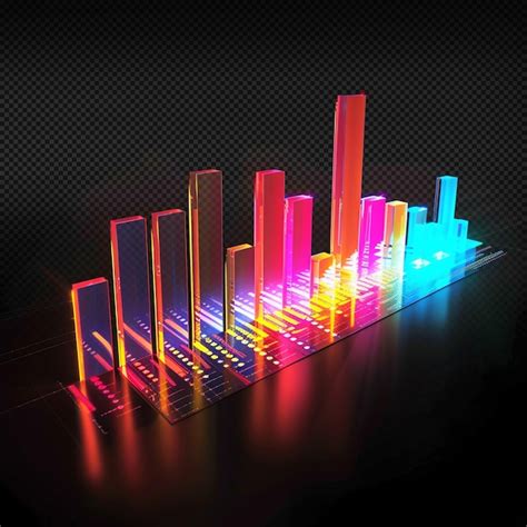 Colorful Graph Light Effect Premium Ai Generated Psd
