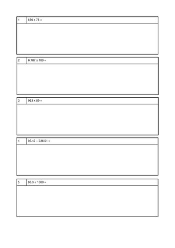 Arithmetic Style Questions Year Six Teaching Resources