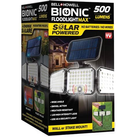 Bell And Howell Bionic Floodlight Max Solar Motion Sensor Security Light Home Hardware