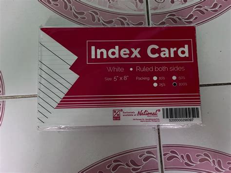 Index Card White Hobbies And Toys Stationary And Craft Stationery And School Supplies On Carousell