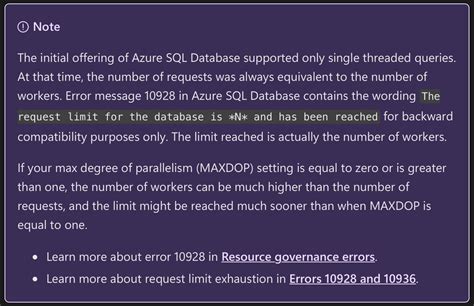Set Maxdop In Azure Sql Db Or Youll Get This Cryptic Error Brent