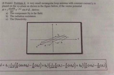 Solved 8 Points Problem 4 A Very Small Rectangular Loop