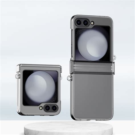 삼성 갤럭시 Z 플립5용 3개 부품 그라디언트 컬러 스킨 필 Pc 풀 커버리지 충격 방지 휴대폰 케이스투명