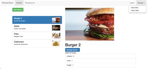 recipe book app built in angular and firebase on behance