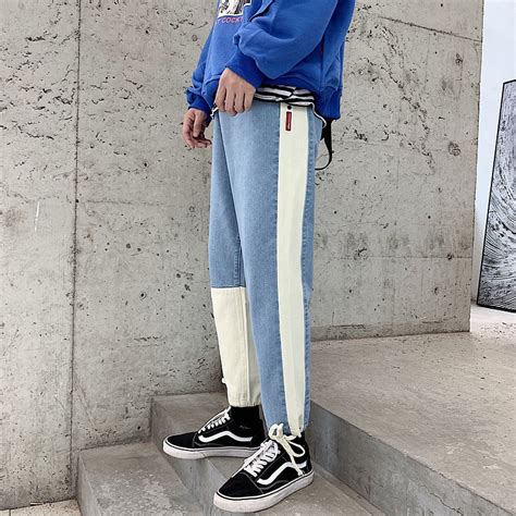 กางเกงยีนขายาว ทรงหลวม ปักลายดอกกุหลาบ สไตล์ตะวันตก เรโทร สําหรับผู้ชาย Zhoujiayu001206 Th