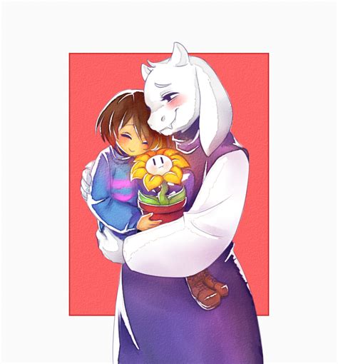 Frisk Toriel And Flowey Undertale Drawn By Italoo Taina Danbooru